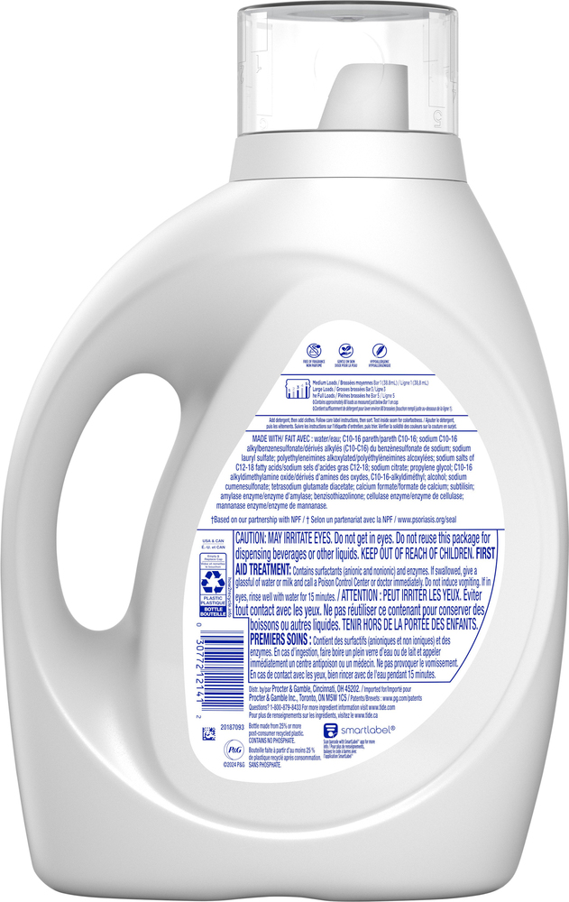 Tide Detergent, Free & Gentle-Planogram-Back