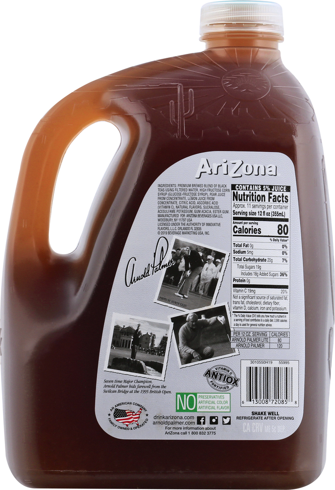 AriZona Arnold Palmer Iced Tea & Lemonade, Half and Half, Lite ...