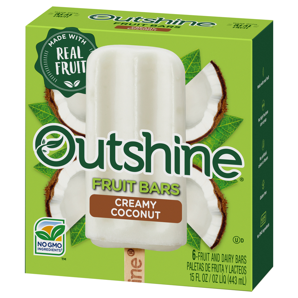 Outshine Fruit Bars, Creamy Coconut-Front-Right-Elevated