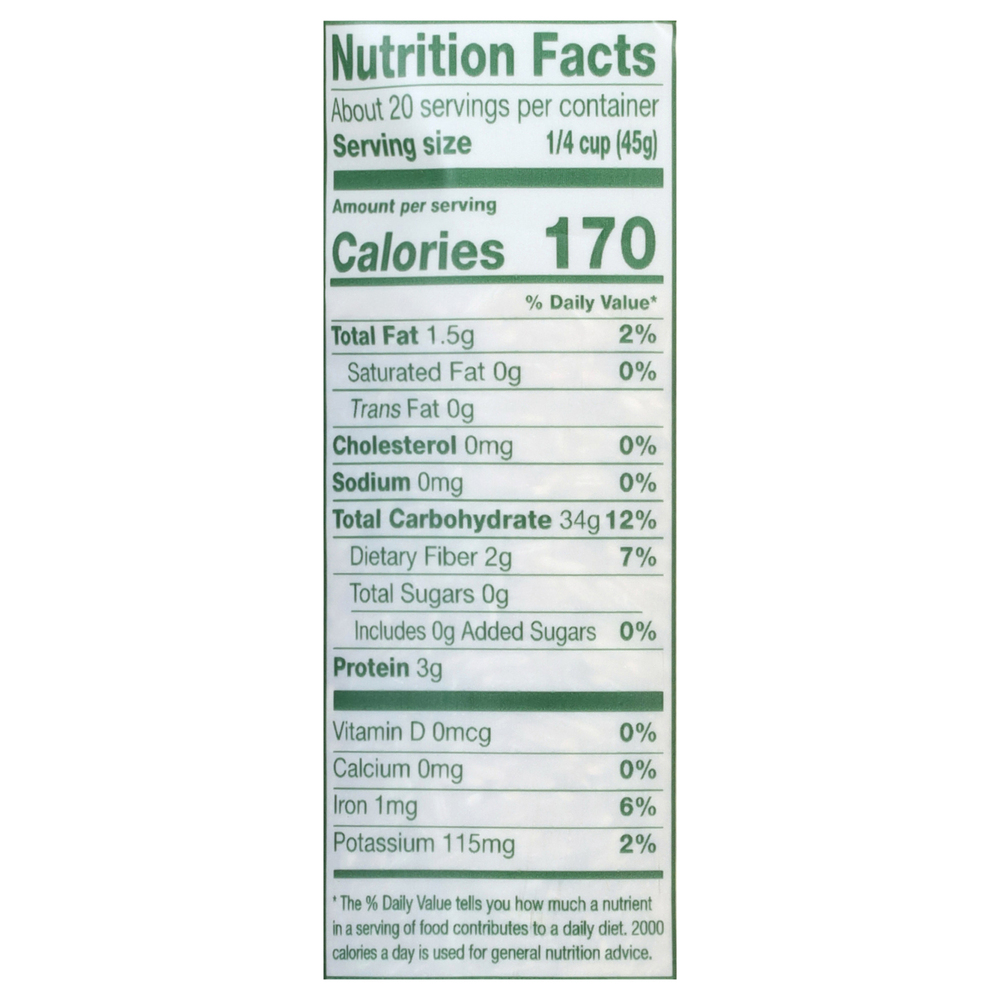 Mahatma Brown Rice, Organic-Nutrition-Facts