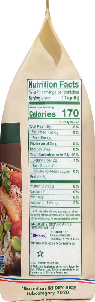 Mahatma Brown Rice, Organic-Planogram-Right