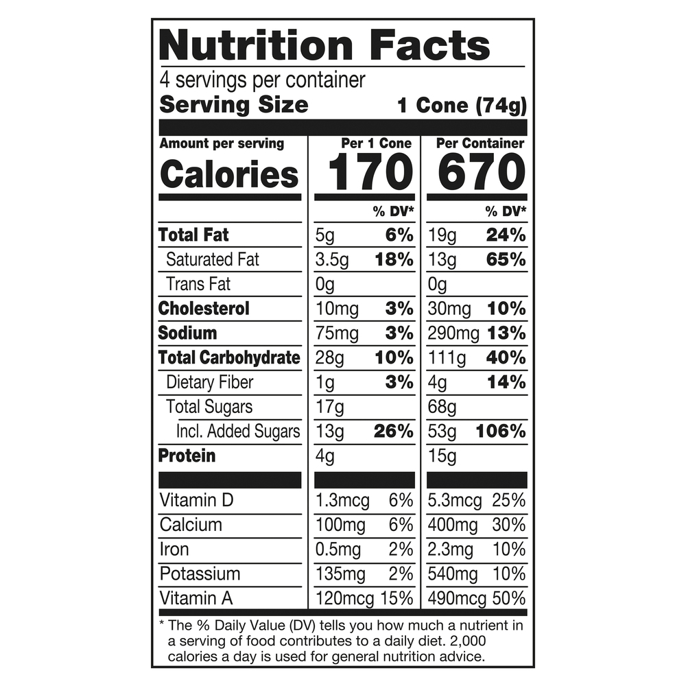 Skinny Cow Ice Cream Cones, Not Fudging Around Chocolate Fudge, 4 Pack ...