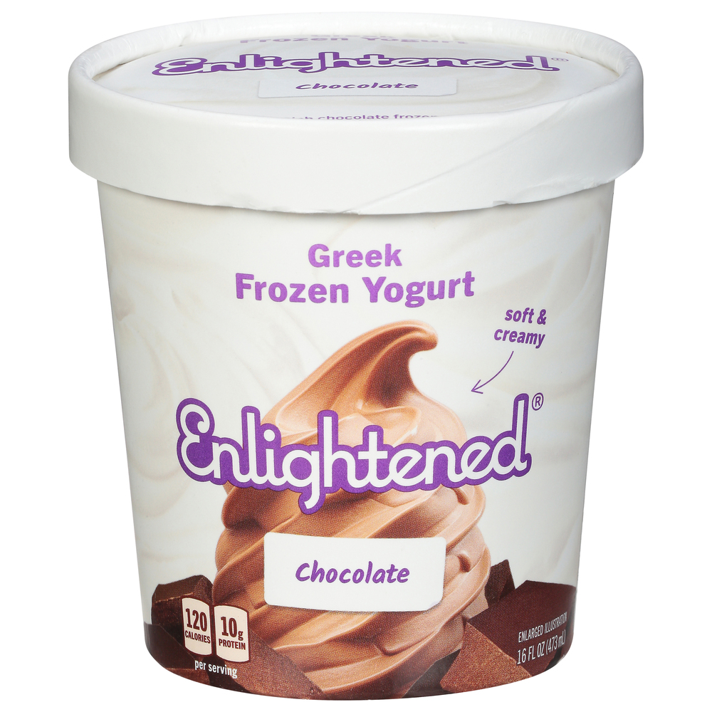 Enlightened Frozen Yogurt, Greek, Chocolate-Main