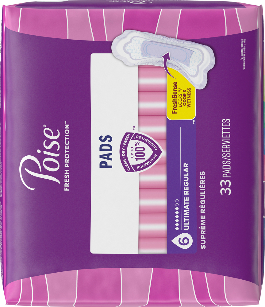 Poise Fresh Protection Pads 6 Ultimate Regular Planogram Back Poise Fresh Protection Pads 6 Ultimate Regular Planogram Back