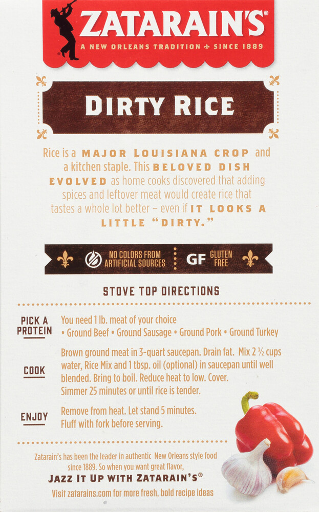 Zatarain's One Pot Dirty Rice Dinner Mix-Planogram-Back