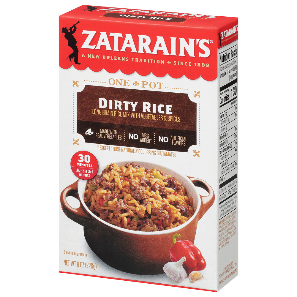 Zatarain's One Pot Dirty Rice Dinner Mix-Front-Right-Elevated