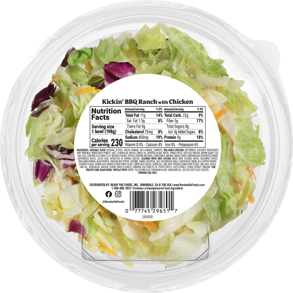 Ready Pac Bistro Bistro Kickin' BBQ Style Chicken Salad-Planogram-Back