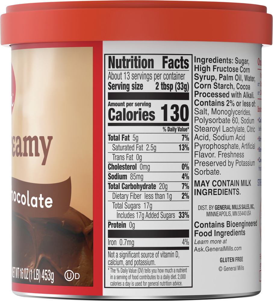 Betty Crocker Frosting, Rich & Creamy, Chocolate-Planogram-Right