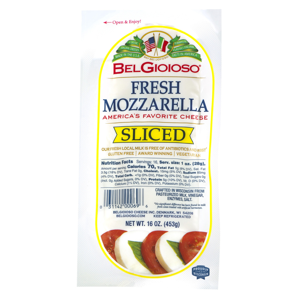 BelGioioso Sliced Cheese, Fresh Mozzarella-Hero