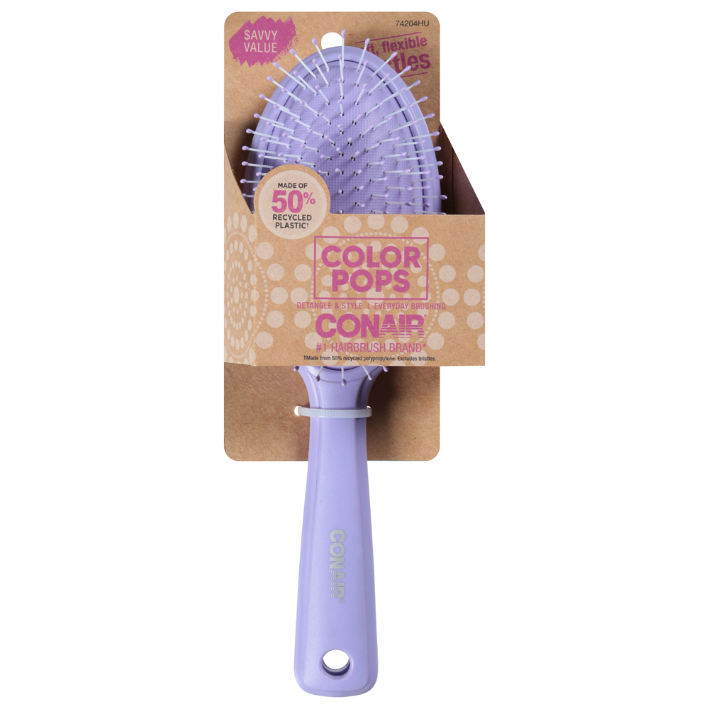 Scunci Hairbrush, Color Pops, Detangle Cushion-Main