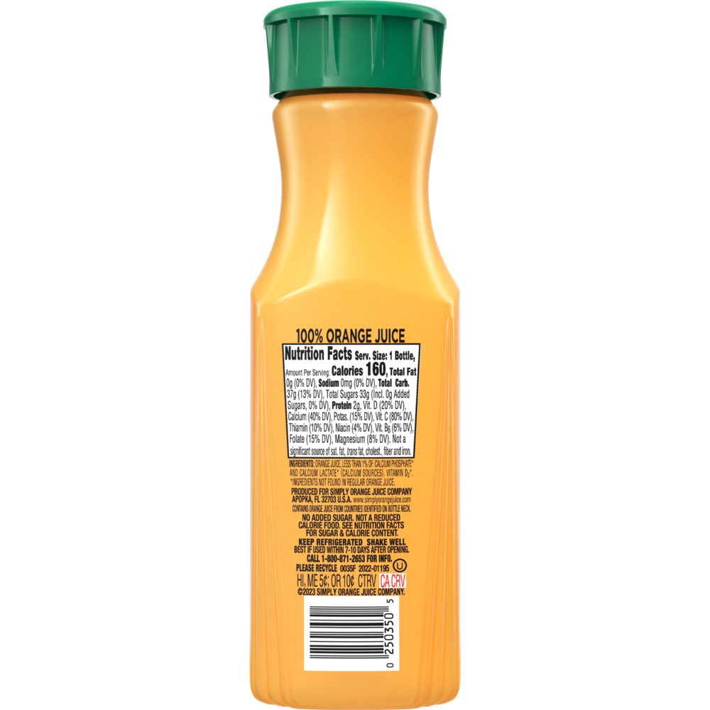 Simply Juice, Orange-Planogram-Back