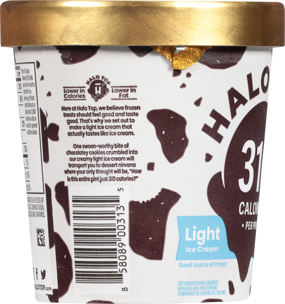 Halo Top Ice Cream, Light, Cookies & Cream-Planogram-Left