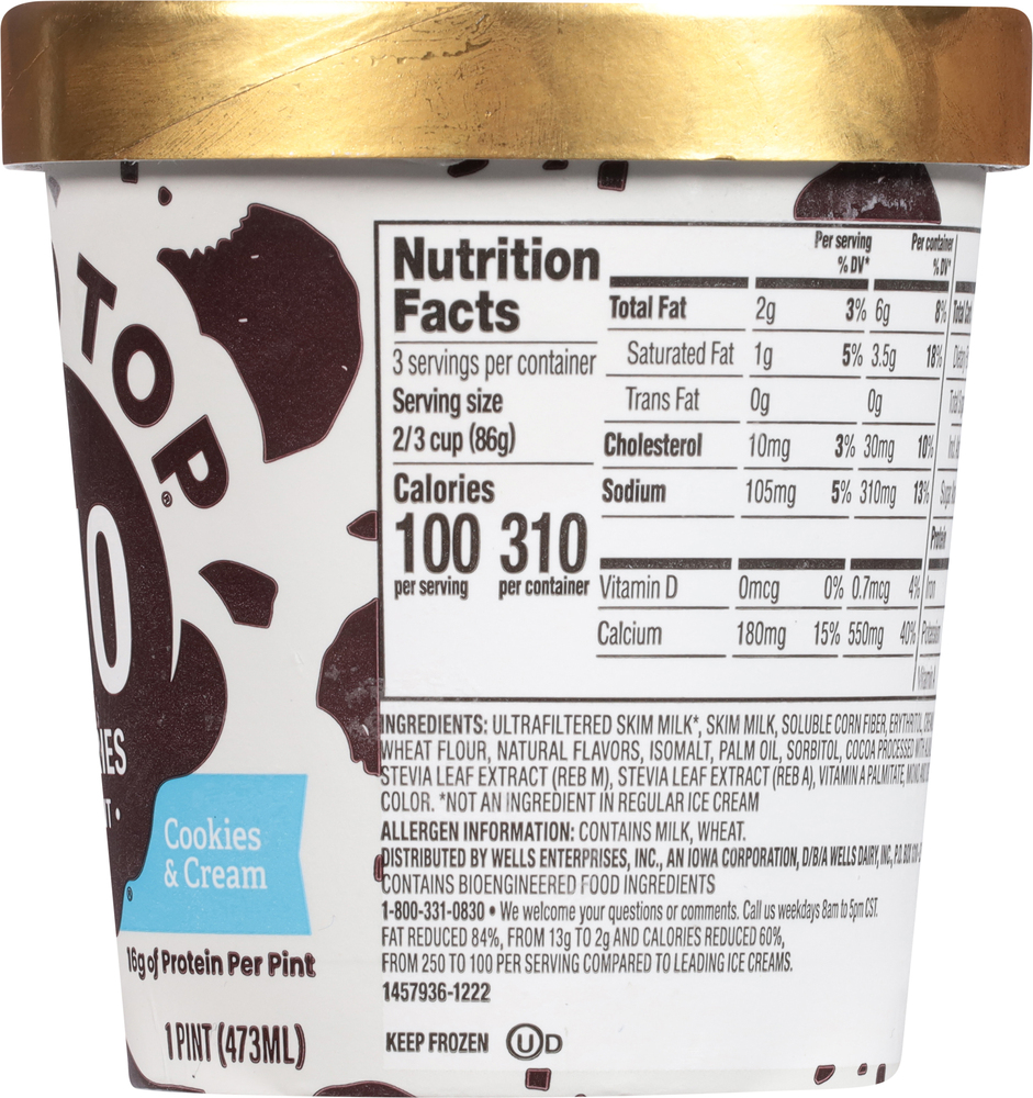 Halo Top Ice Cream, Light, Cookies & Cream-Planogram-Right