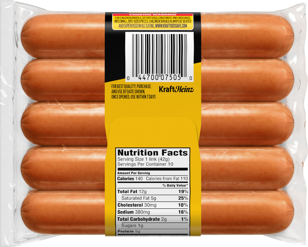 Oscar Mayer Franks, Beef, Classic-Planogram-Back