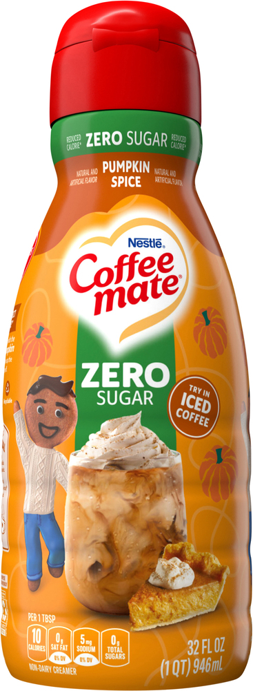 Coffee-Mate Creamer, Non-Dairy, Zero Sugar, Pumpkin Spice-Planogram-Left