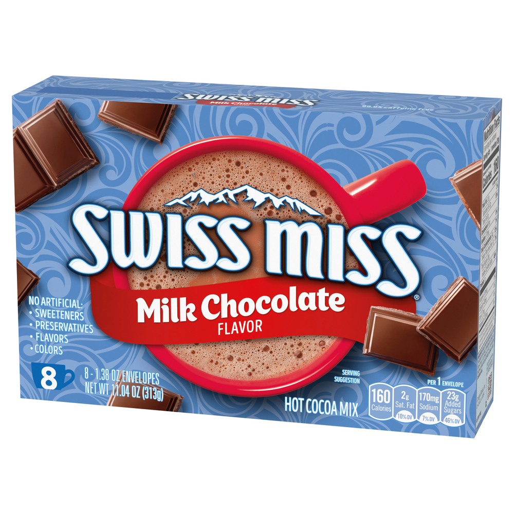Swiss Miss Hot Cocoa Mix, Milk Chocolate Flavor-Front-Right-Elevated