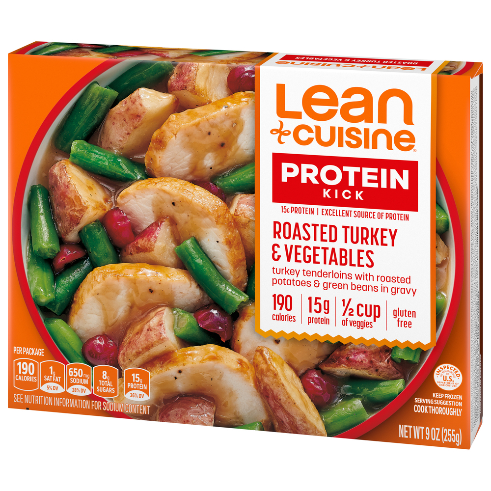 Lean Cuisine Protein Kick Roasted Turkey & Vegetables-Front-Right-Elevated