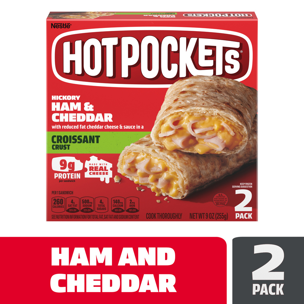 Hot Pockets Crust, Hickory Ham & Cheddar, Croissant-Hero