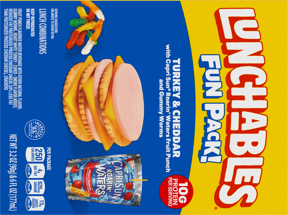 Lunchables Lunch Combinations, with Juice, Turkey & Cheddar Cracker ...