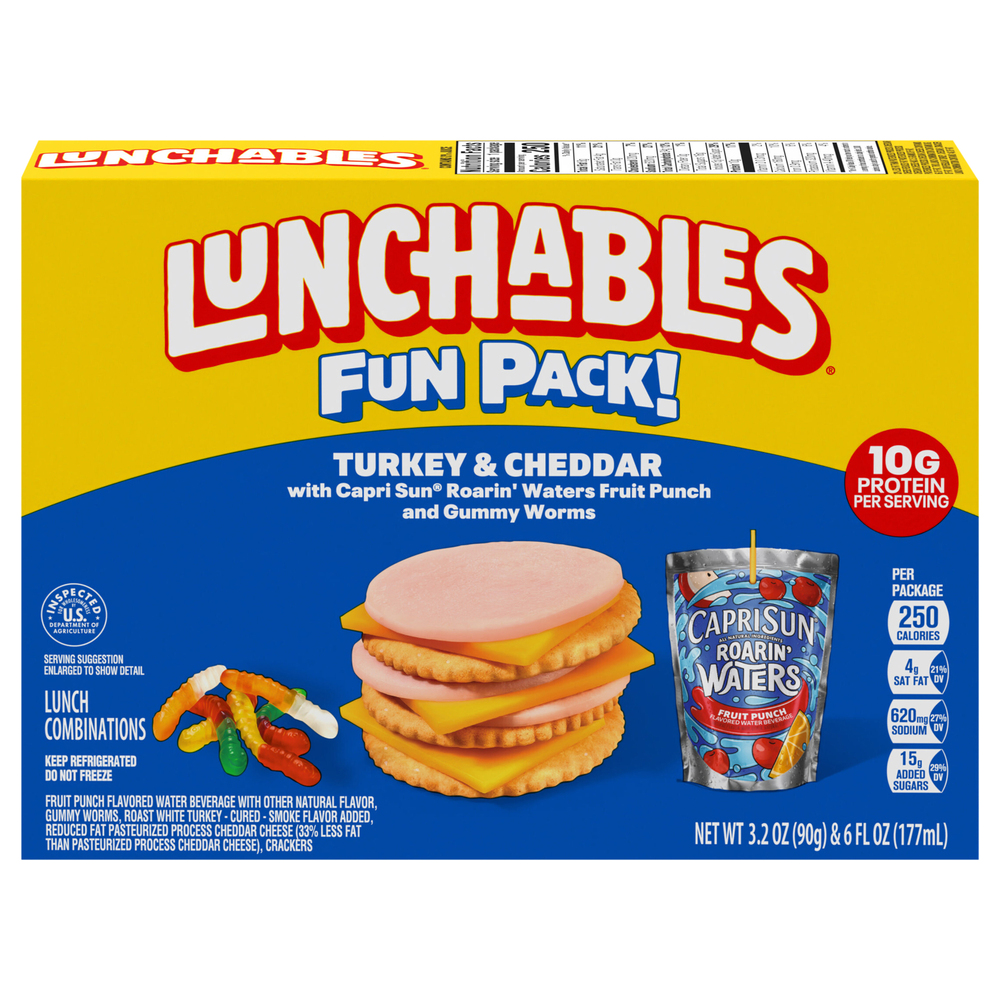 Lunchables Cracker Stackers, Turkey and Cheddar, Fun Pack-Main