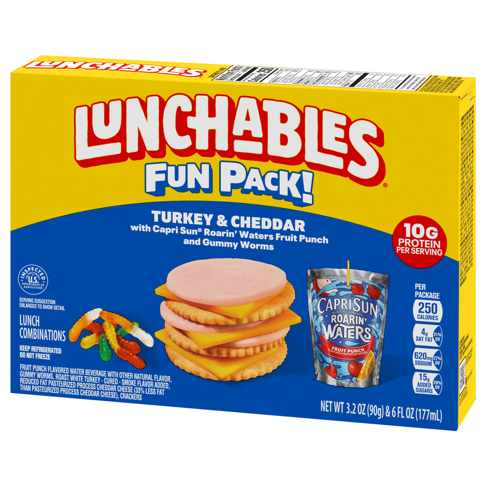 Lunchables Lunch Combinations, with Juice, Turkey & Cheddar Cracker ...