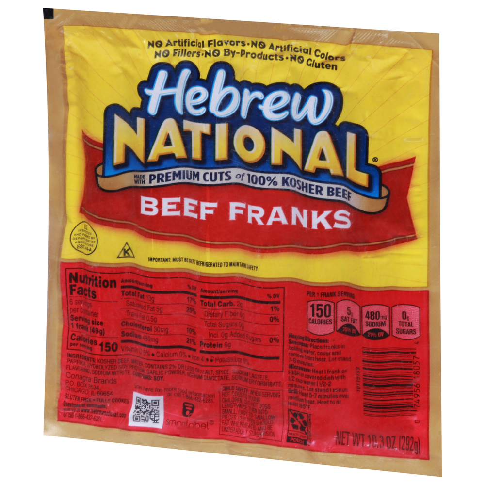 Hebrew National Beef Franks-Front-Right-Elevated