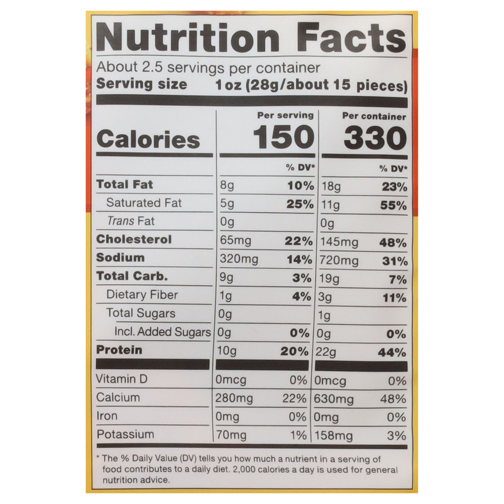 Sonoma Creamery Cheddar Crisps, Bacon-Nutrition-Facts