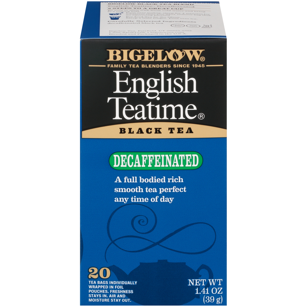 Bigelow Black Tea, Decaffeinated, English Teatime, Tea Bags-Main