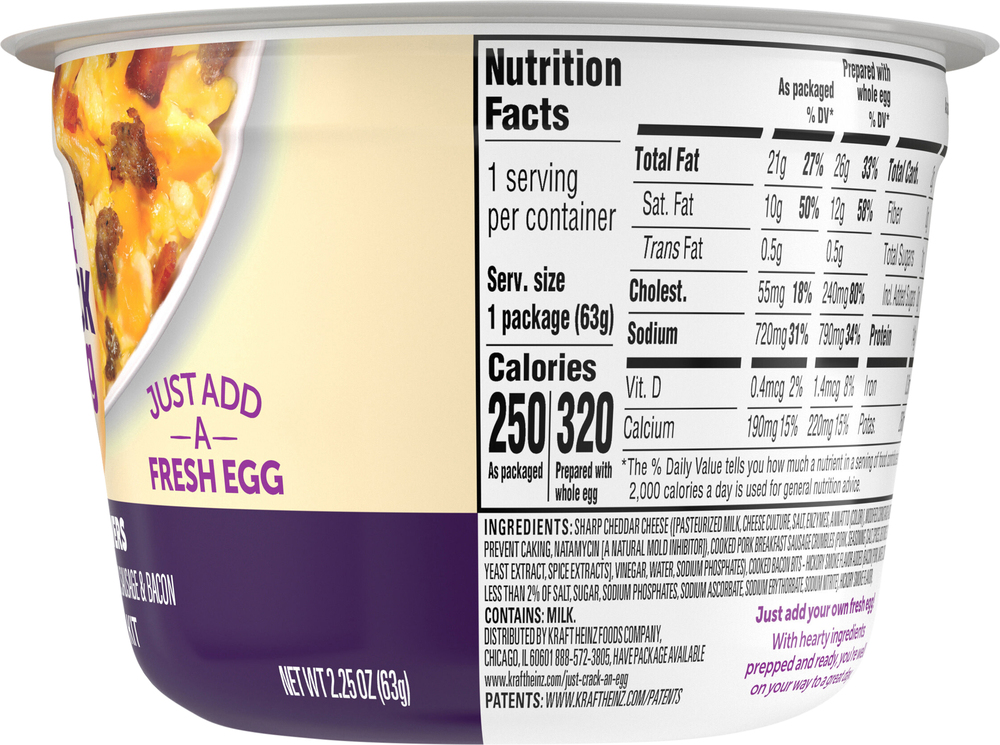 Just Crack An Egg Protein Packed Scramble Kit Breakfast Bowls-Planogram ...