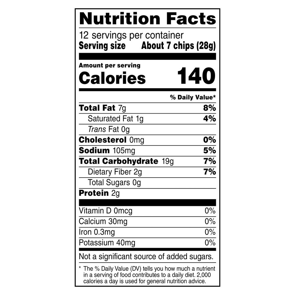Tostitos Tortilla Chips, Original, Restaurant Style-Nutrition-Facts
