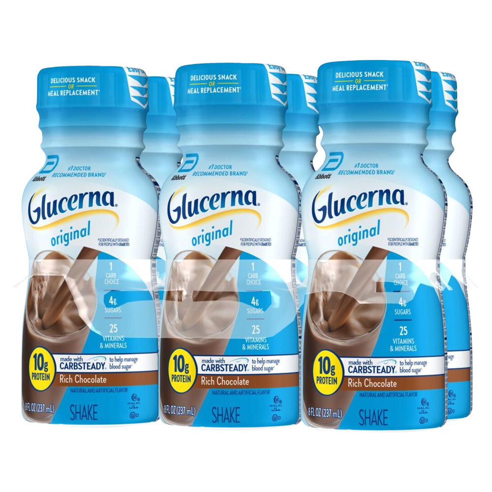 Glucerna Shake, Rich Chocolate, Original-Front-Right-Elevated