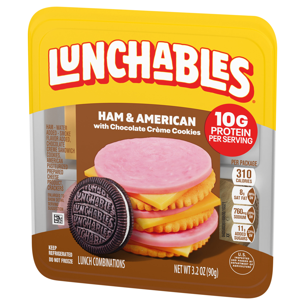 Lunchables Cracker Stackers, with Chocolate Creme Cookies, Ham ...
