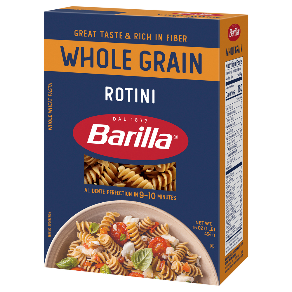 Barilla Whole Grain Rotini - Non-GMO Pasta Made With 100% Whole Grain ...