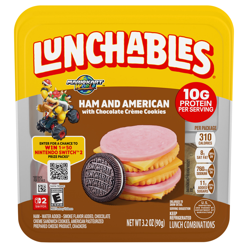 Lunchables Cracker Stackers, with Chocolate Creme Cookies, Ham ...