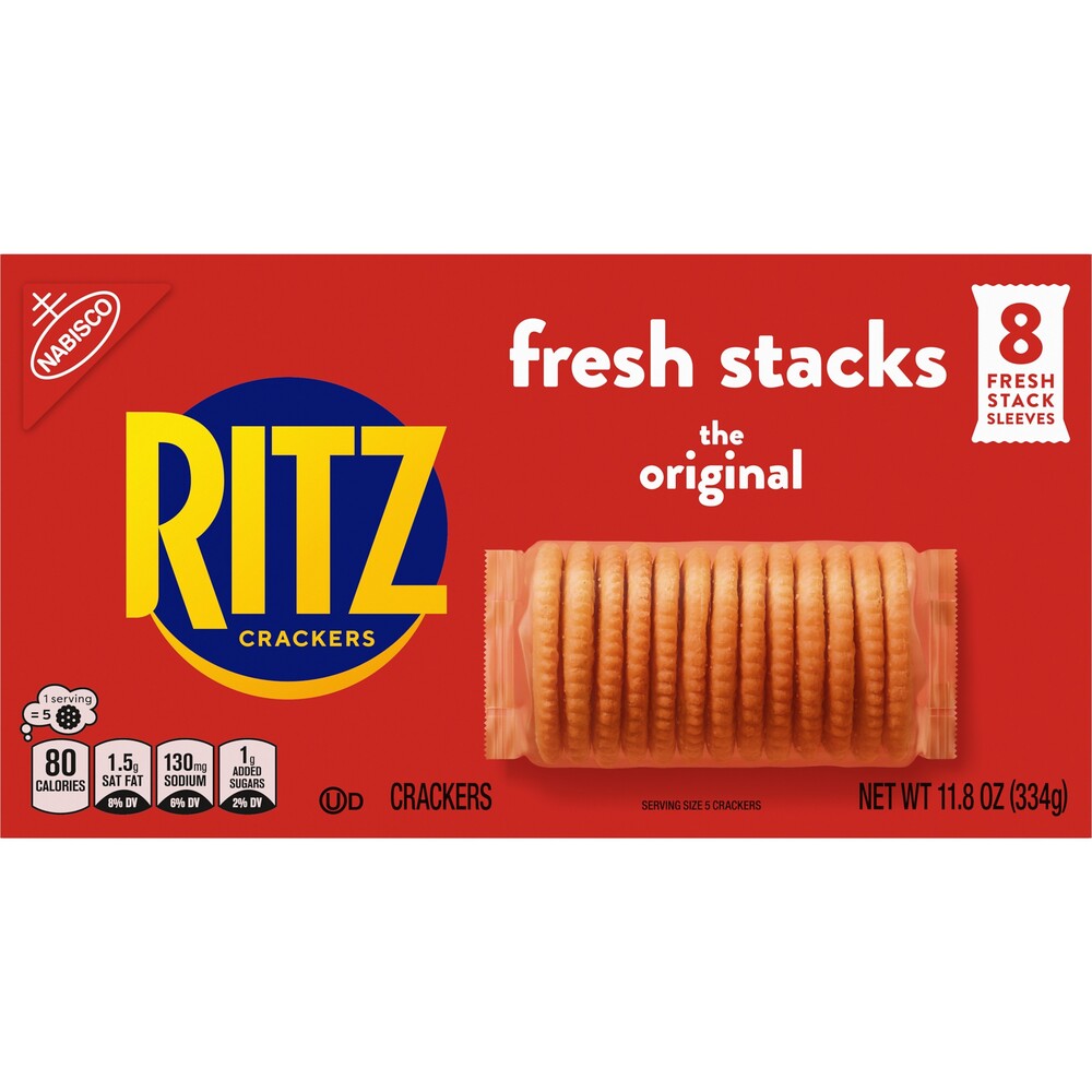 RITZ Fresh Stacks Original Crackers, Travel Snacks, 11.8 oz (8 Multi ...