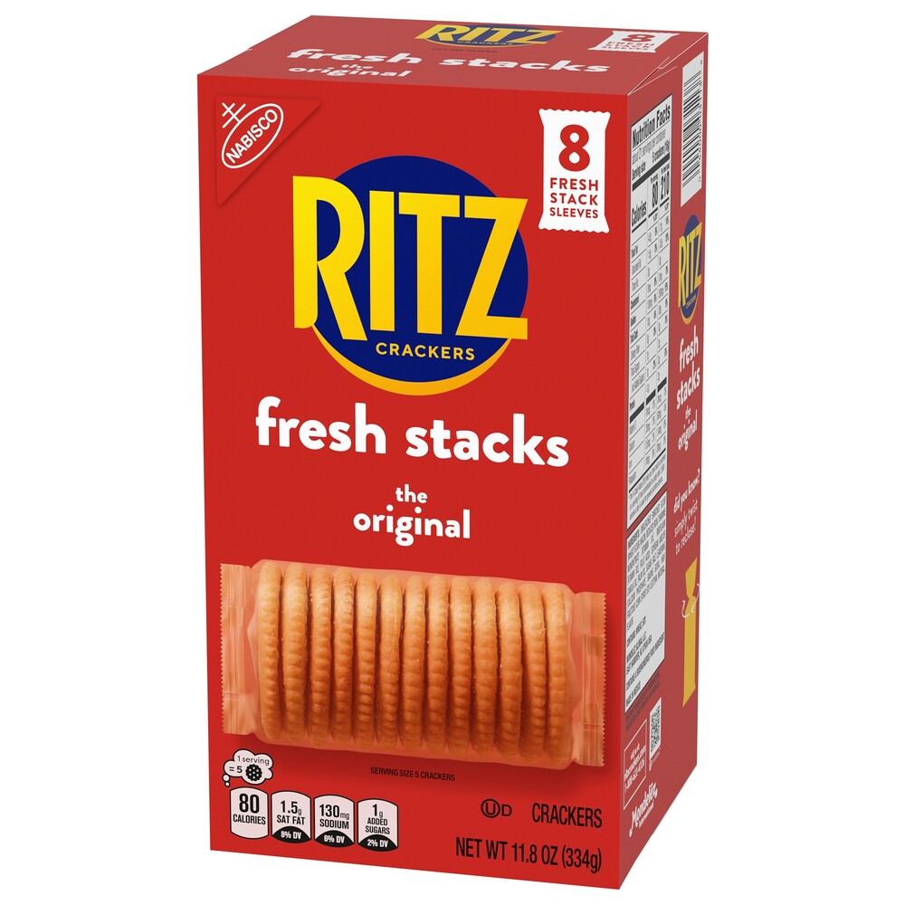 RITZ Fresh Stacks Original Crackers, 11.8 oz (8 Stacks)-Front-Right ...