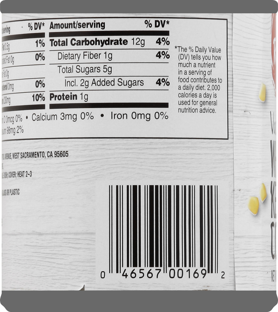 Raley's Vacuum Packed Whole Kernel Corn-Planogram-Left