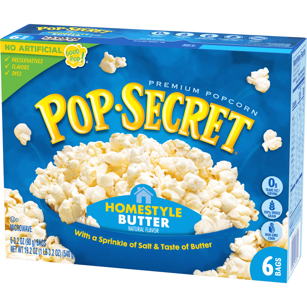 Pop Secret® Homestyle Microwave Popcorn-Front-Right-Elevated