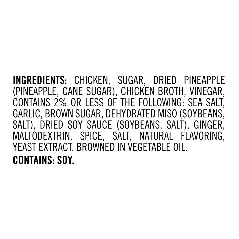 Aidells Chicken Meatballs, Teriyaki & Pineapple-Ingredients