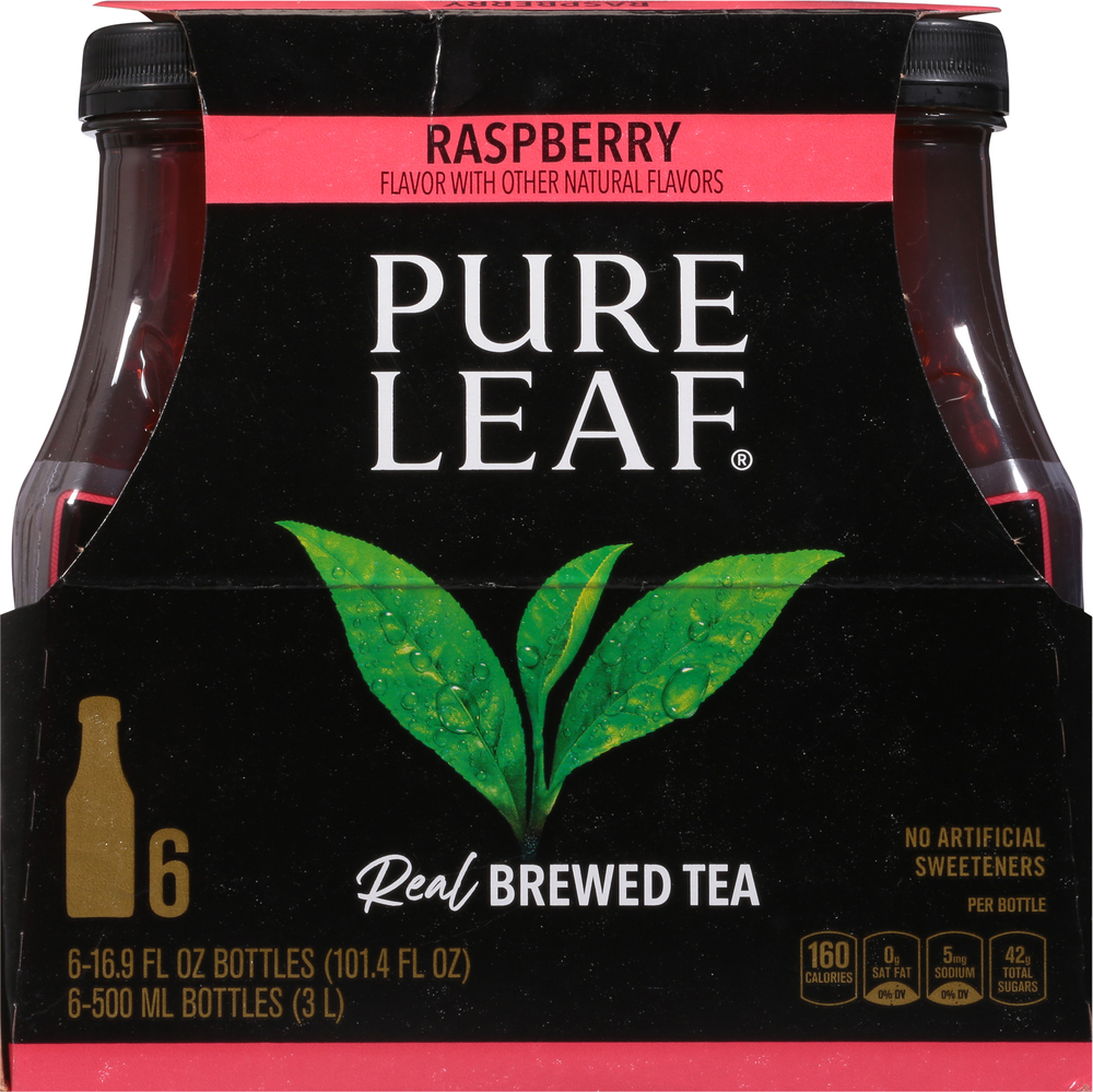 Pure Leaf Pure Leaf Real Brewed Tea Raspberry 16.9 Fl Oz 6 Count ...