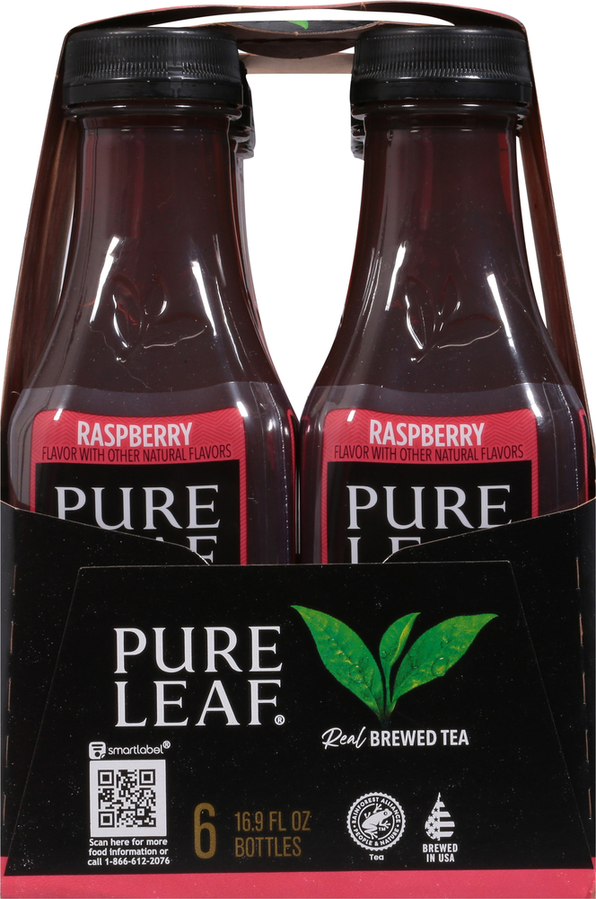 Pure Leaf Pure Leaf Real Brewed Tea Raspberry 16.9 Fl Oz 6 Count ...