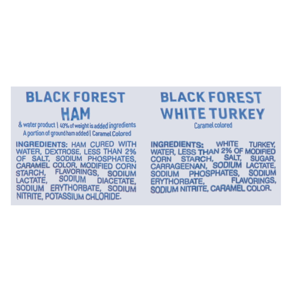 Land O'Frost Ham/White Turkey, Black Forest, Premium Variety-Ingredients