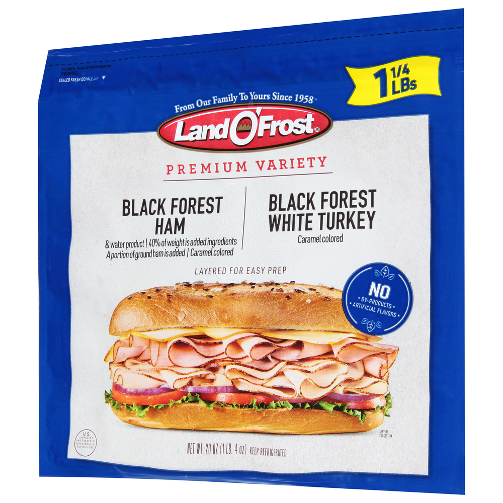 Land O'Frost Ham/White Turkey, Black Forest, Premium Variety-Front ...