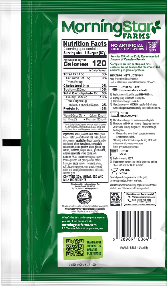 how to cook morningstar black bean burgers