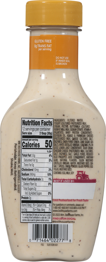 Bolthouse Farms Yogurt Dressing & Dip, Creamy Caesar-Planogram-Back