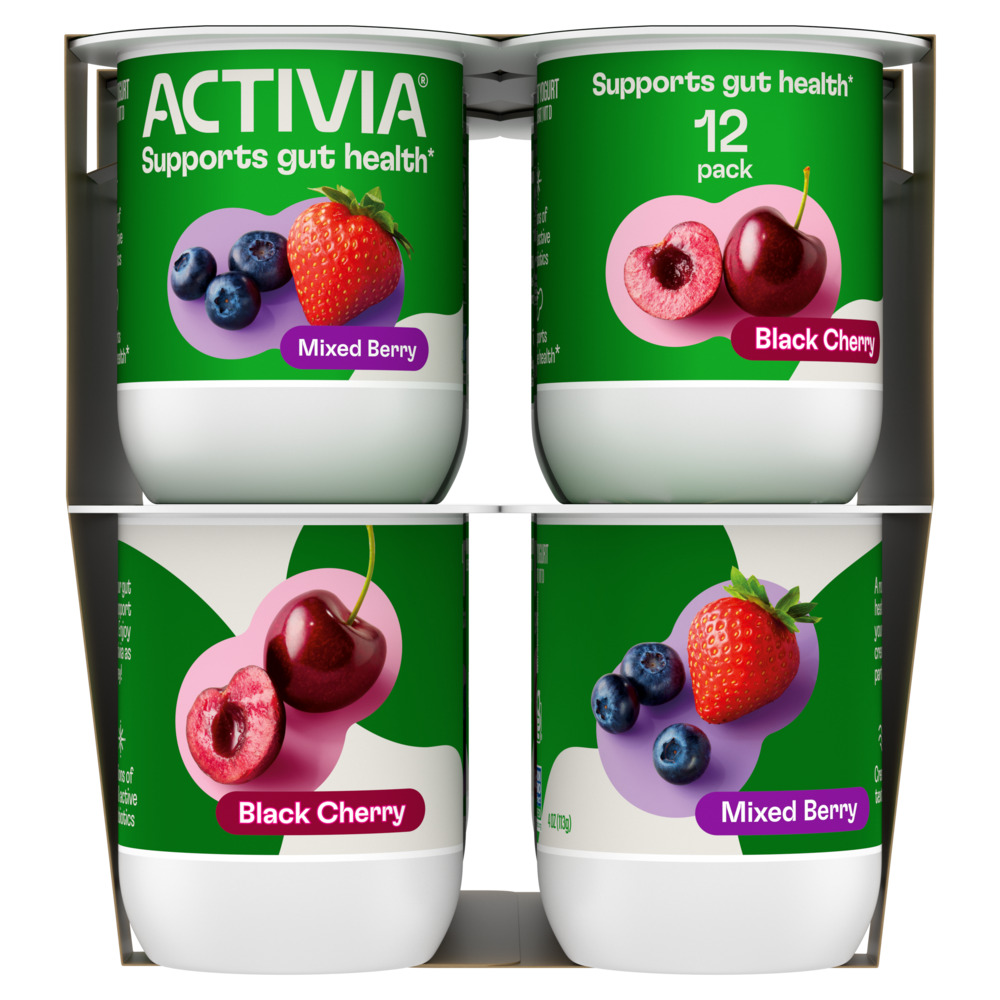 Activia Yogurt, Black Cherry/Mixed Berry, Low Fat-Planogram-Left