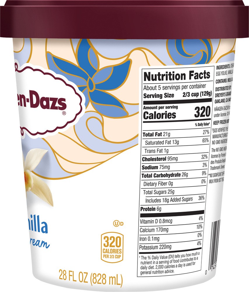 Haagen-Dazs Ice Cream, Vanilla-Planogram-Right