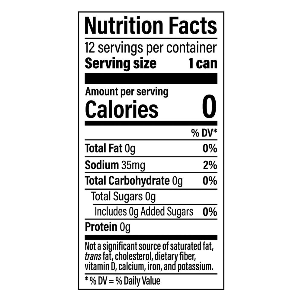 Pepsi Cola, Zero Sugar, Wild Cherry-Nutrition-Facts