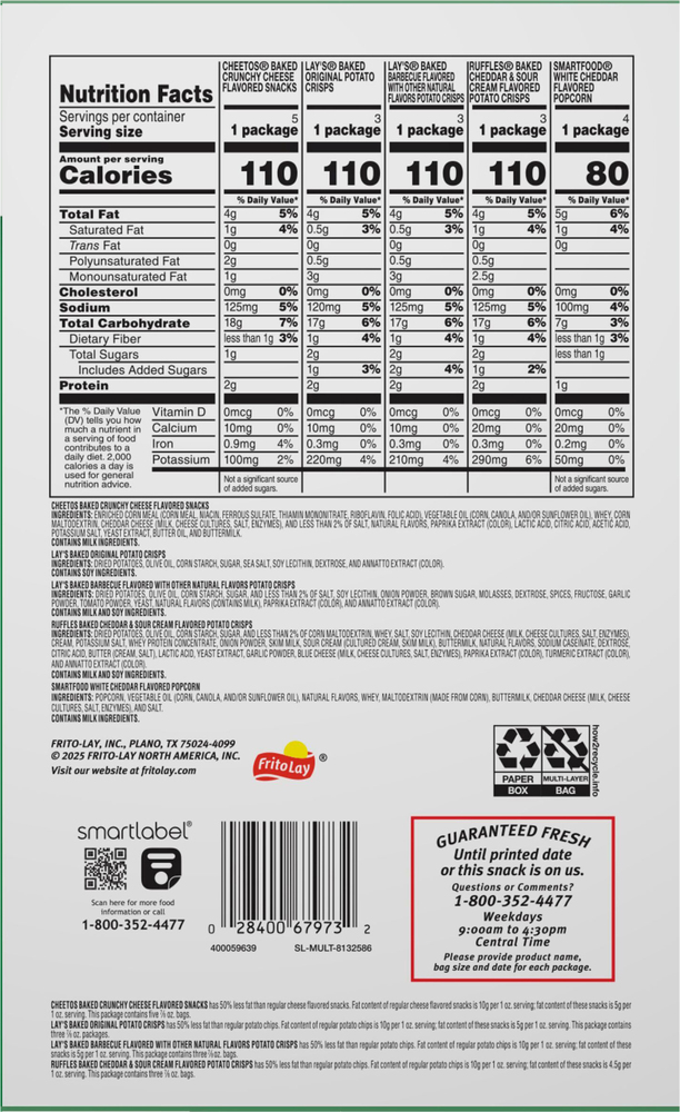 Frito Lay Snacks, Baked & Popped Mix-Planogram-Right