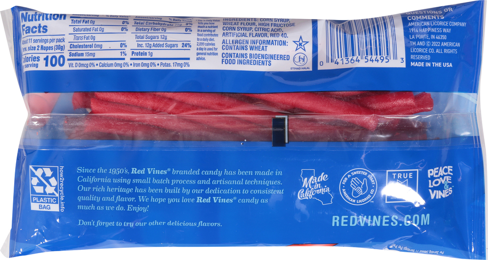 Red Vines Red Ropes, Snack-Sized Pieces-Planogram-Back